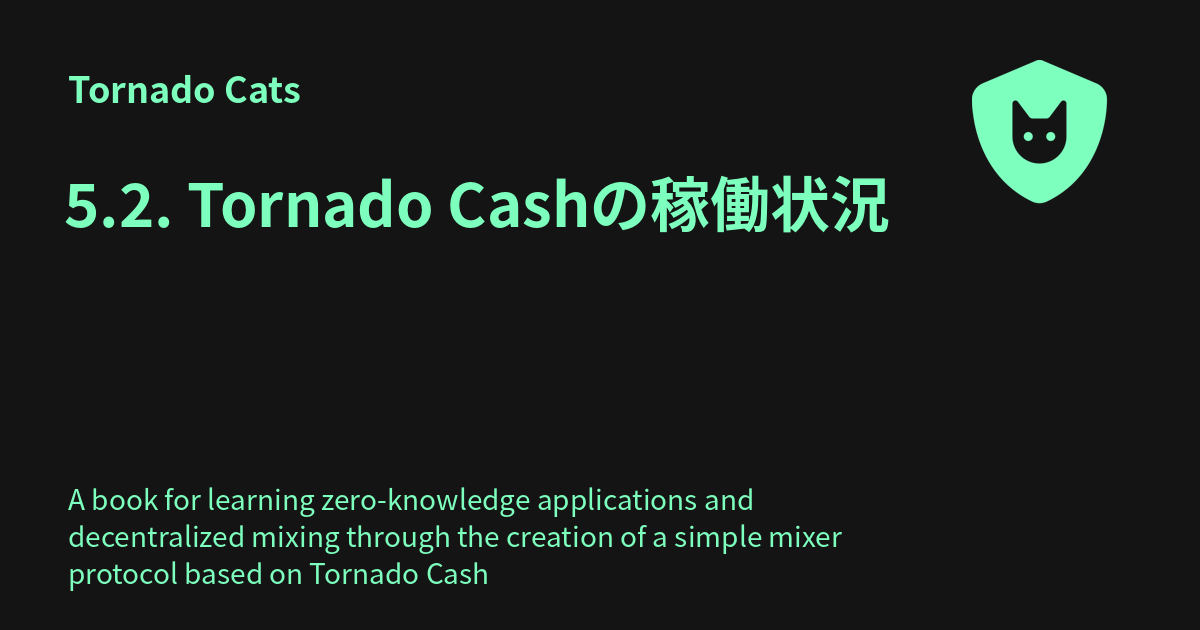 5.2. Tornado Cashの稼働状況 - Tornado Cats